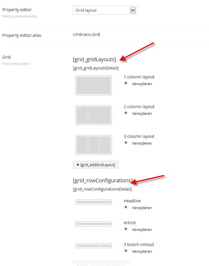 Does Anybody Know How To Localize The New Grid Layout Using Umbraco 7